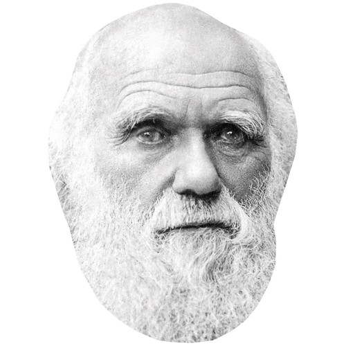 Charles Darwin (Beard) Celebrity Mask, Flat Card Face | eBay