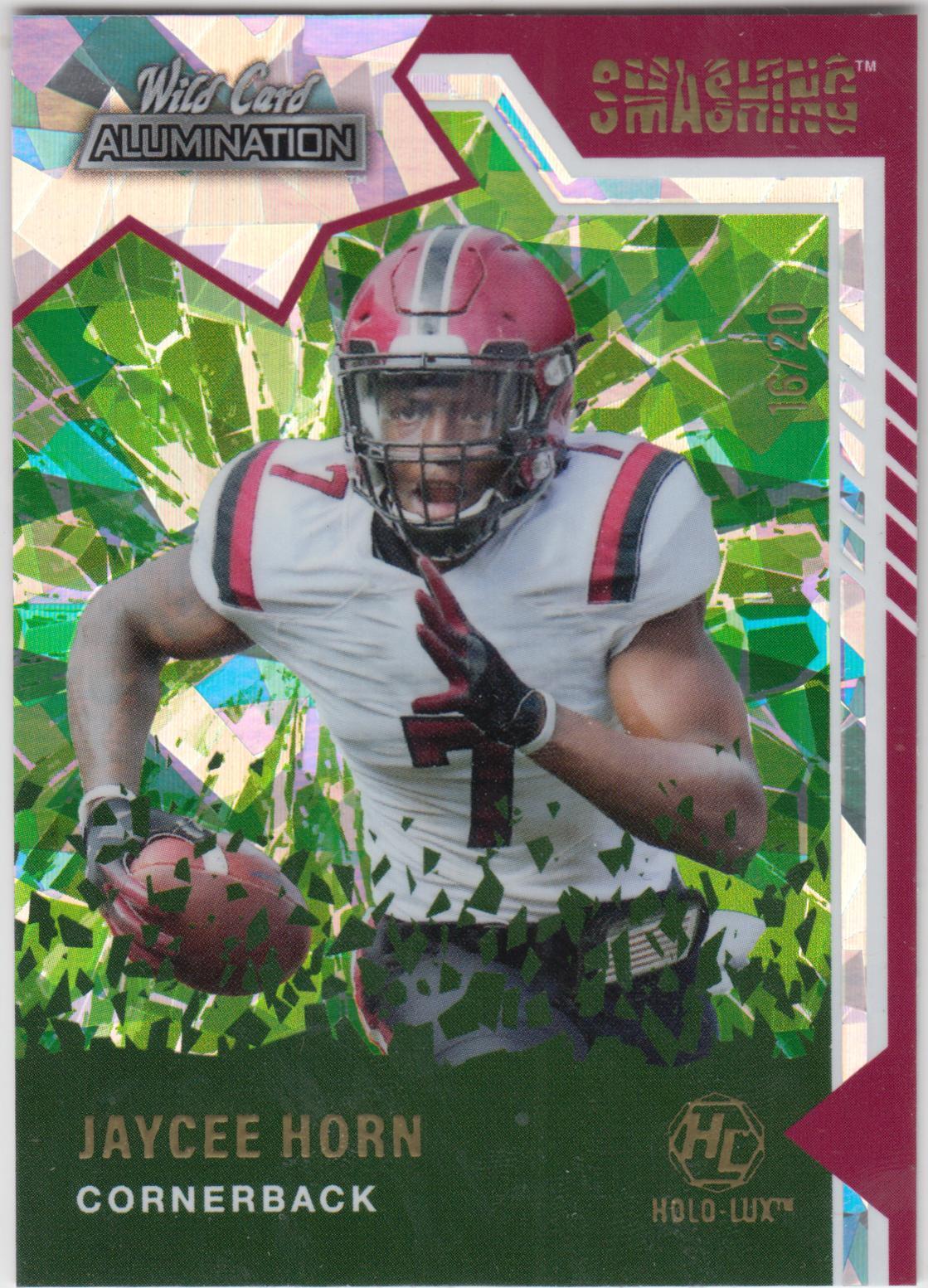 2021 Wild Card Alumination - Smashing Jaycee Horn #SM-14 Holo-Lux Green ...