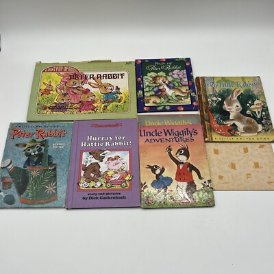 Vintage Peter Rabbit, Uncle Wiggilys & Misc. Vintage Book Lot! Heavy ...