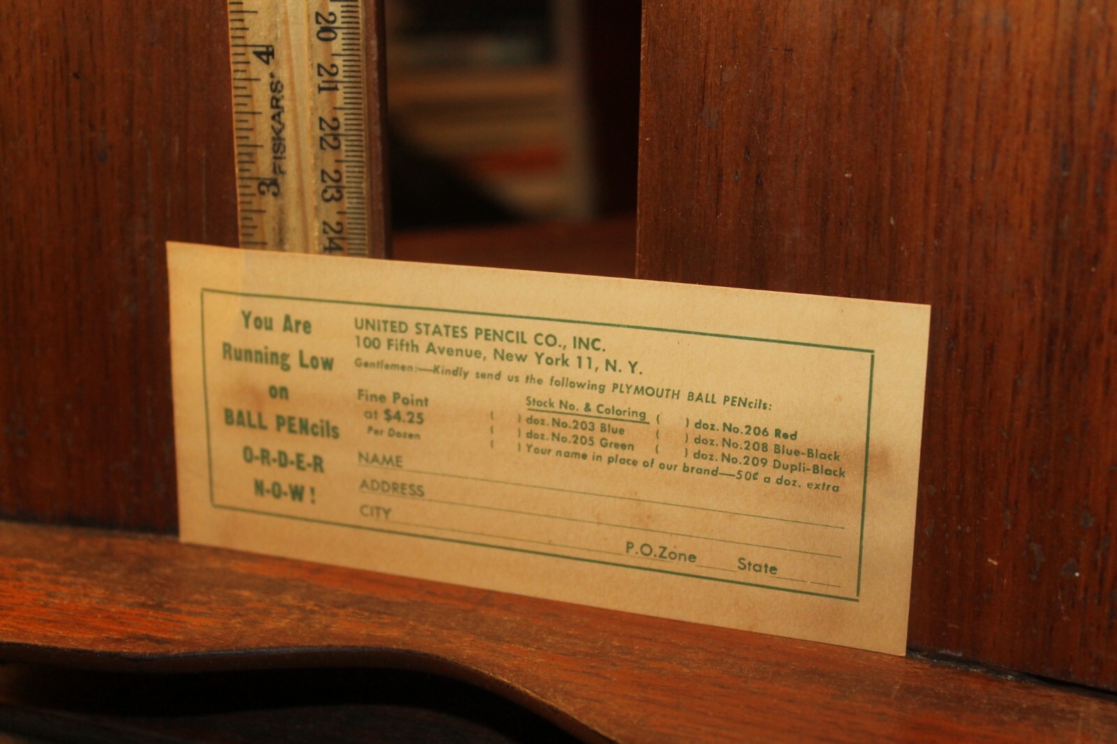 Vintage Order Form Plymouth Ball Pencils United States Pencil Co | eBay