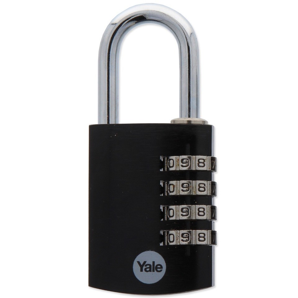 YALE COMBINATION PADLOCK 4 Digit School Gym Toolbox Locker Dial Code ...
