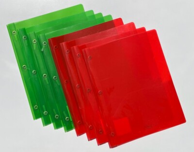 Staples 2-Pocket Translucent Poly Report Covers with Fastners | eBay