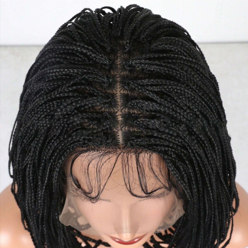 Bob box Braids Wigs for Black Women Short 12" Lace Front Braided Wigs ...