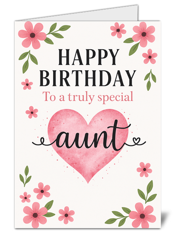 High Quality To A Truly Special Aunt Happy Birthday Card – Auntie ...