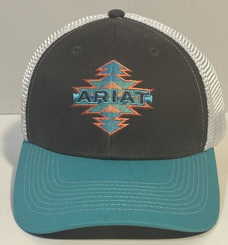 Ariat Aztec Logo Hat Cap Womens Snapback Gray Teal Pink Coral White ...