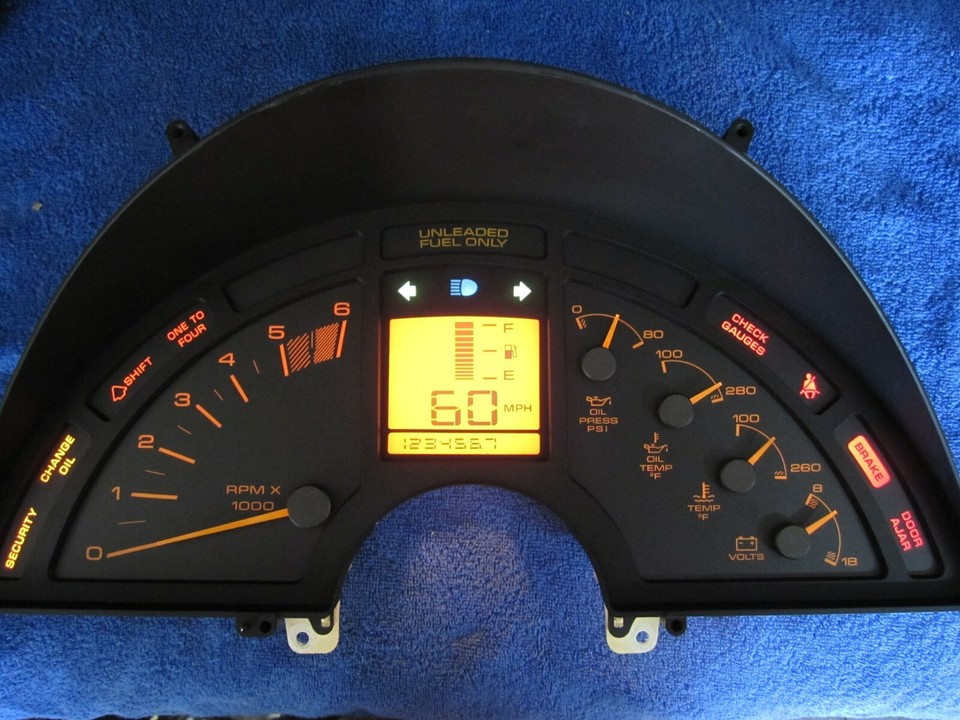 Corvette C4 digital Analog dash instrument cluster Rebuilt 90 91 92 93 ...