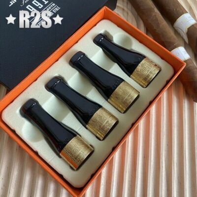 Cigar Holder Ashtray Resin Cigar Mouthpiece Pipe 4 Sizes Portble Rack ...