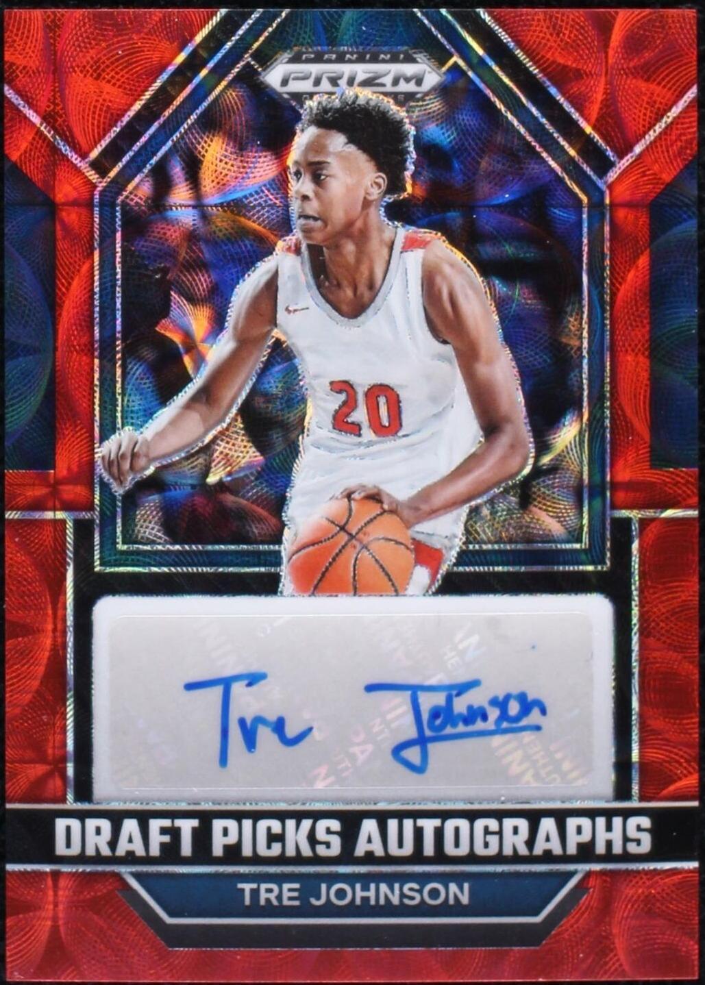 2023-24 Panini Prizm Draft Picks - Draft Picks Autographs Tre Johnson # ...
