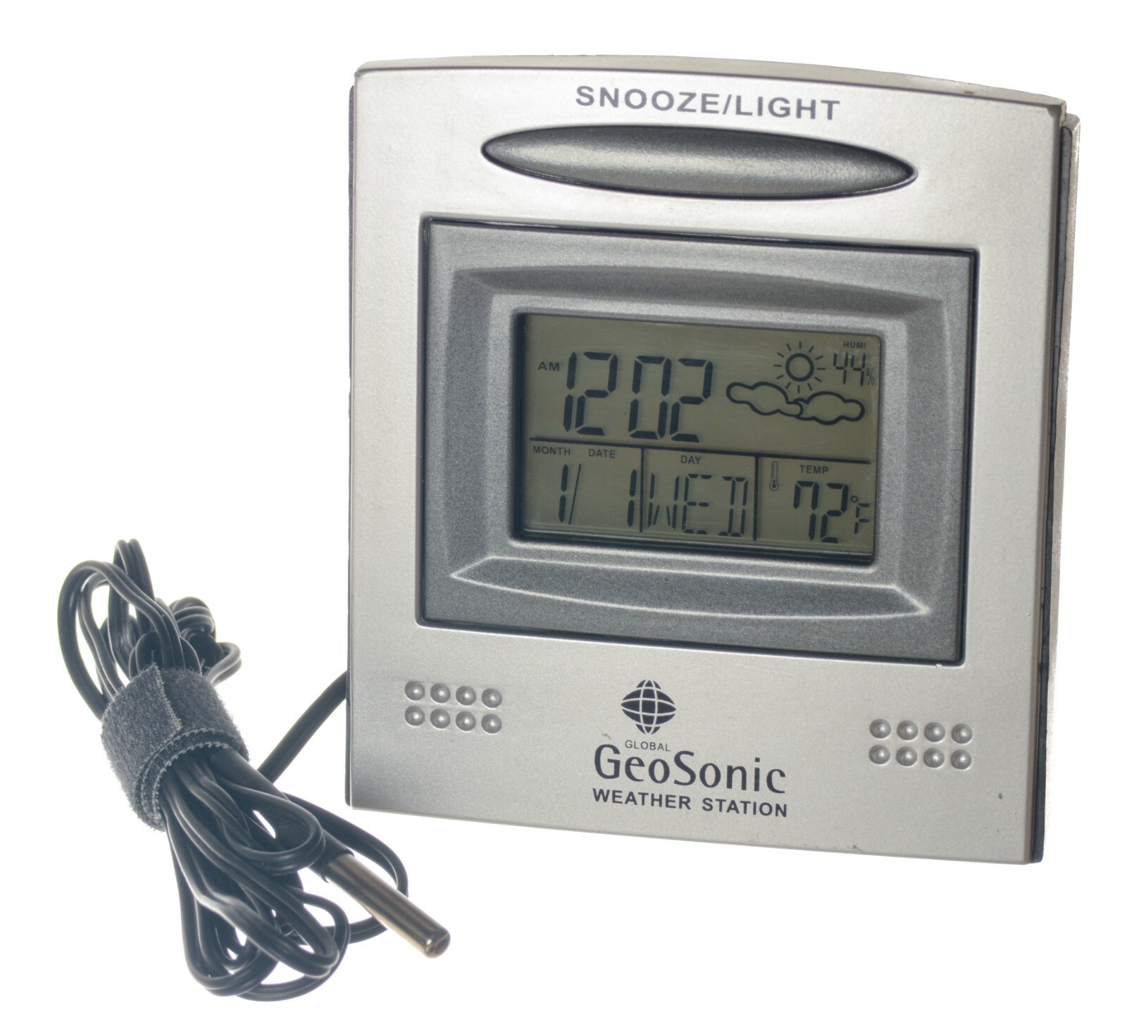 Global Geosonic Weather Station Time / Date Thermometer Alarm Clock | eBay