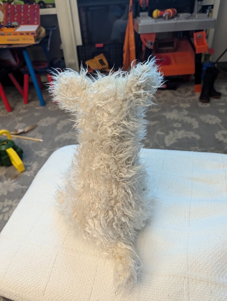 Vtg Russ Plush Dog Berrie Scruffy Terrier Puppy White Toy Stuffed ...