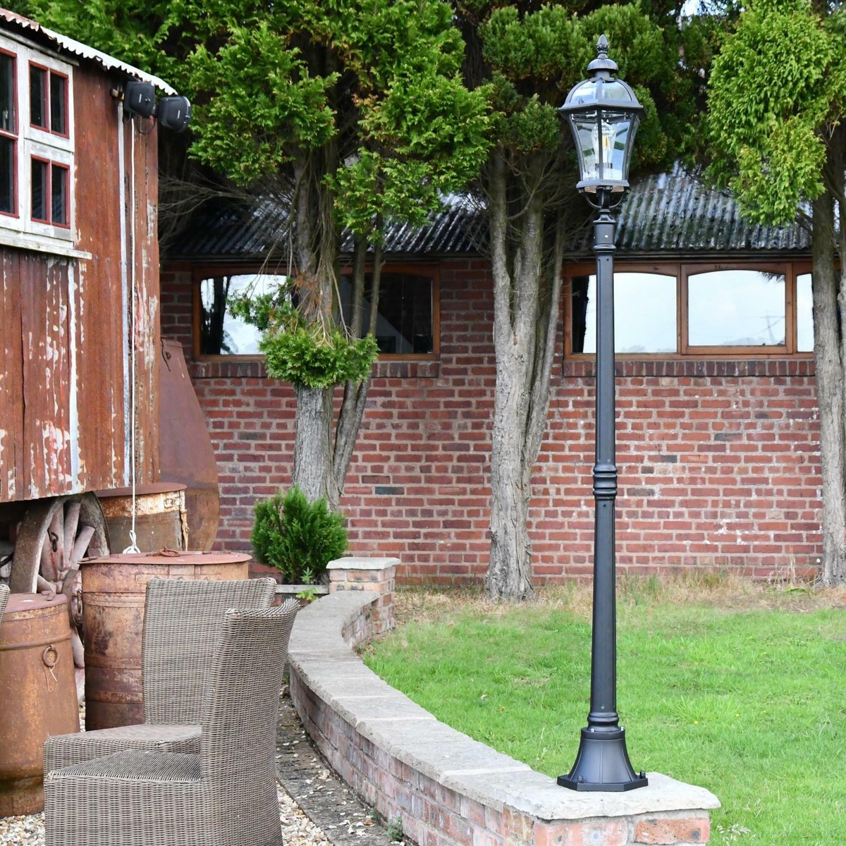 Miniature Lamp Post Fixture Small Polished Chrome Kensington Lamp Post