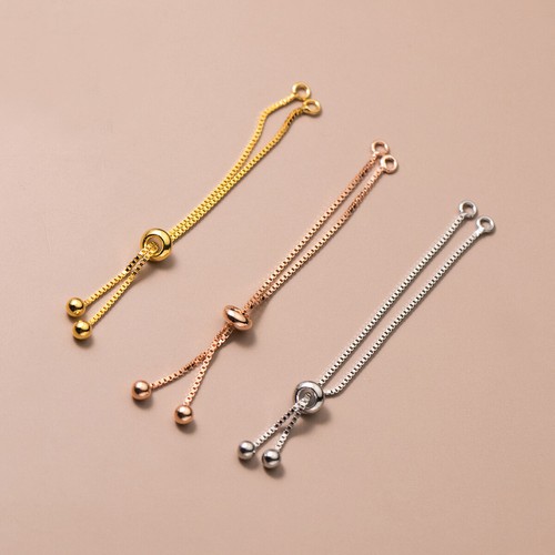 925 Sterling Silver Adjustable Connector for Bracelet Necklace ...