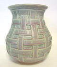 Basket Weave Texture Studio Art Pottery Vase AVS Ceramic Hand Thrown ...