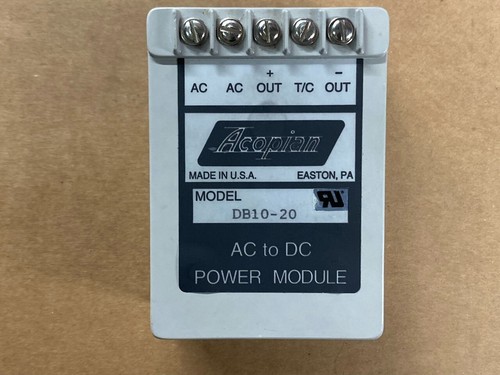 ACOPIAN DB10-20 POWER Supply Model MODULE AC TO DC NEW | eBay