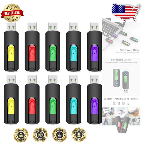 Portable 128GB USB Flash Drives 10 Pack - Waterproof & Temperature ...