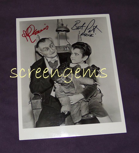 The Munsters signed Al Lewis and Butch Patrick photo Grampa TV vampire ...