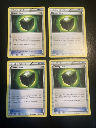 4X Pokémon TCG Greedy Dice Steam Siege 102/114 Regular Uncommon-NM | eBay
