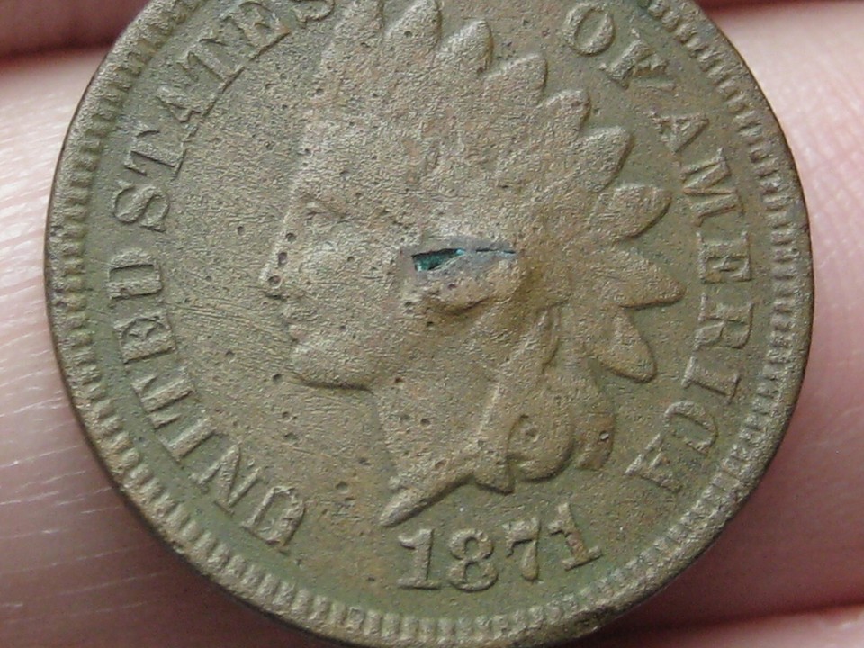 1871 Indian Head Cent Penny- Bold N, VG/Fine Details | eBay
