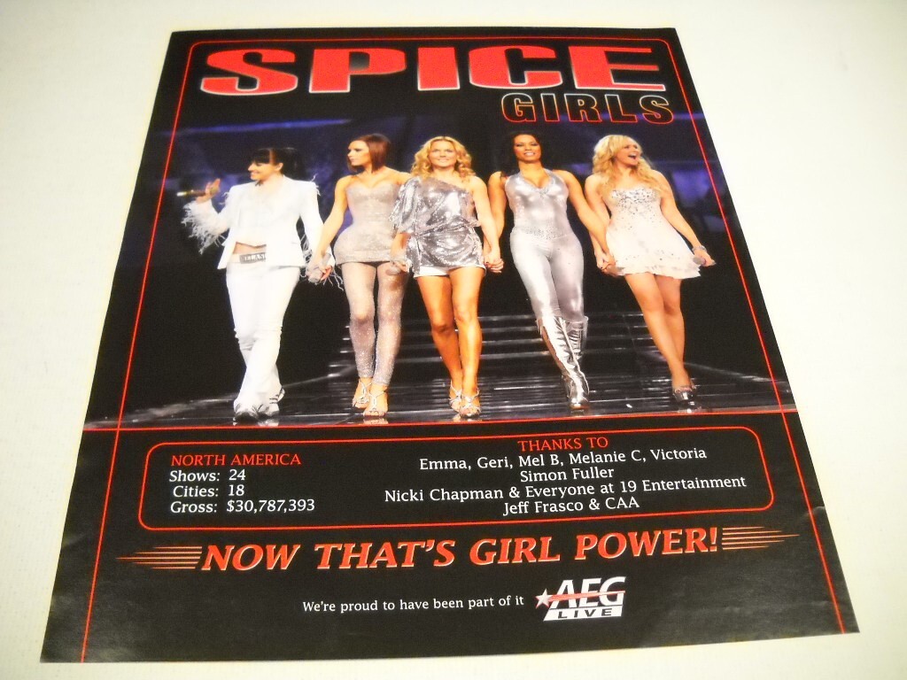 SPICE GIRLS Now That's Girl Power! Glamorous original 2008 Promo Poster ...