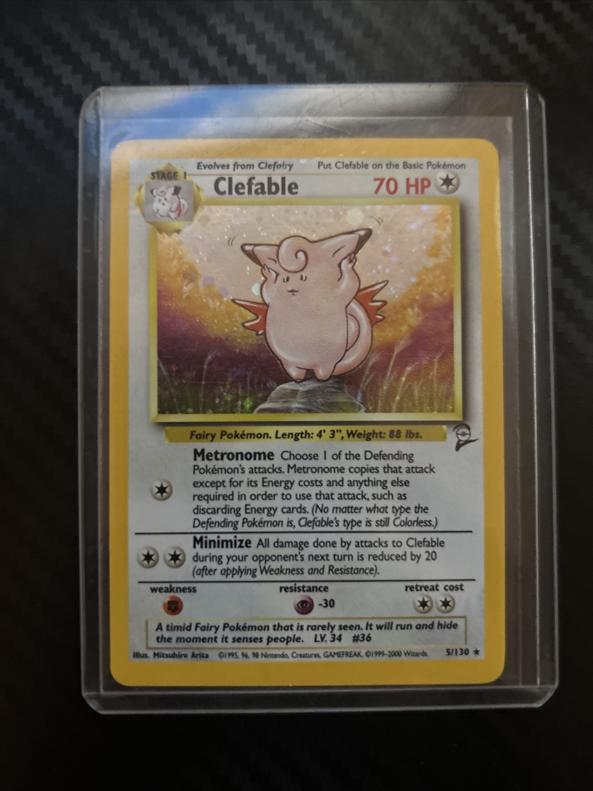 Pokémon TCG Clefable Base Set 2 5/130 Holo Unlimited Holo Rare | eBay