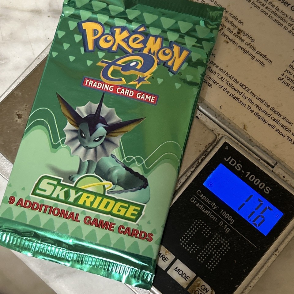 FACTORY SEALED HEAVY SKYRIDGE POKÉMON BOOSTER PACK VINTAGE eREADER ...