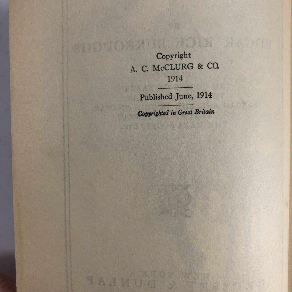 Tarzan of the Apes by Edgar Rice Burroughs 1914 Grosset & Dunlap Red HC ...