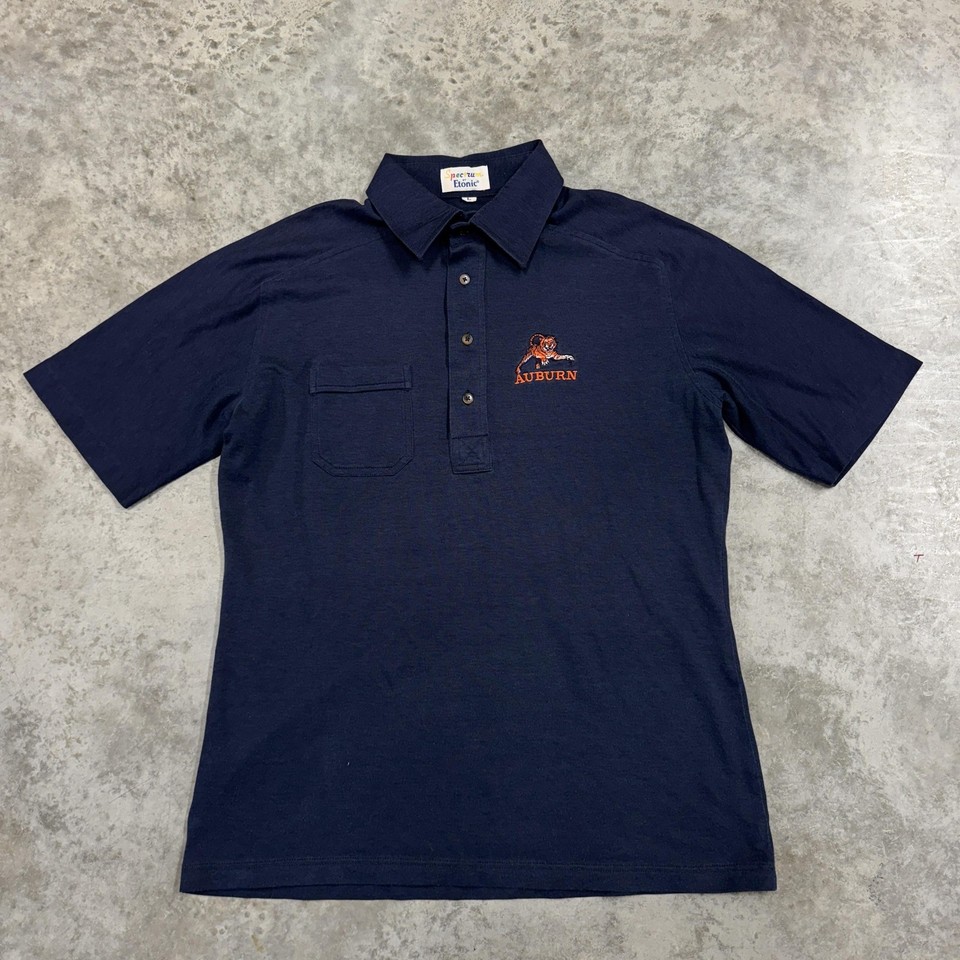 Vintage Auburn Tigers Shirt Polo Mens Large Blue NCAA Golf Etonic Tiger ...