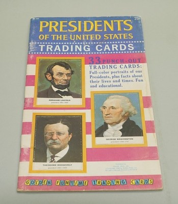 1960 GOLDEN PRESS PRESIDENTS OF THE UNITED STATES TRADING CARDS ...