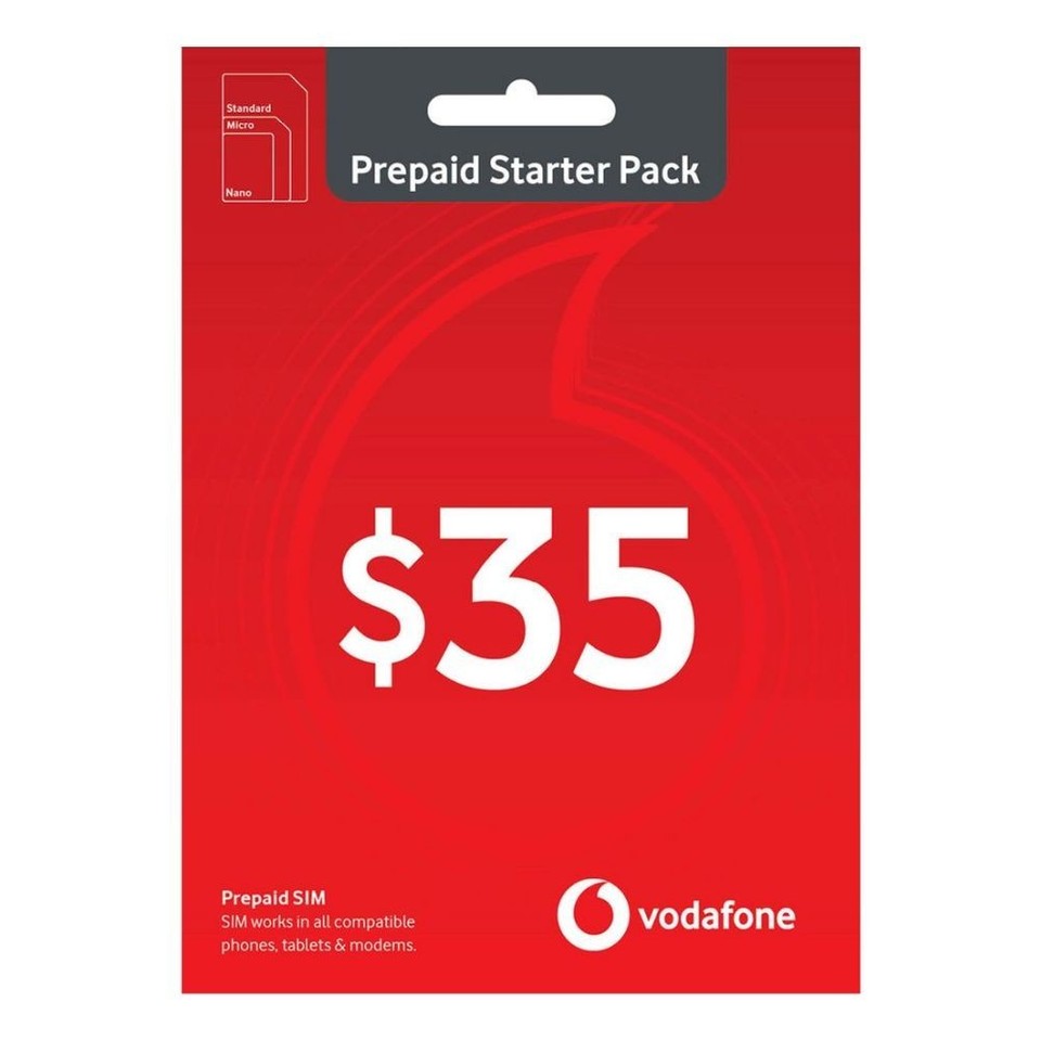 Telstra $350 Prepaid SIM Starter Kit + Vodafone $35 Prepaid SIM Bundle ...