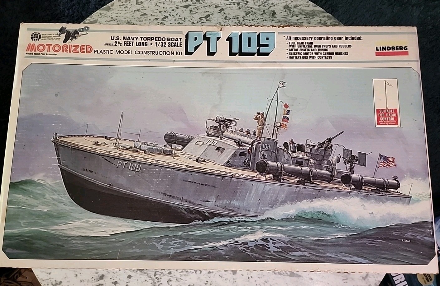 Lindberg PT-109 Motorized 1/32 Scale Model Kit 1978 No. 812 Vtg ...