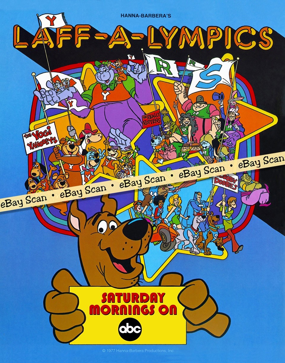 New Size! SCOOBY DOO LAFF A LYMPICS 11 X 14 Cartoon Mini Poster HANNA ...