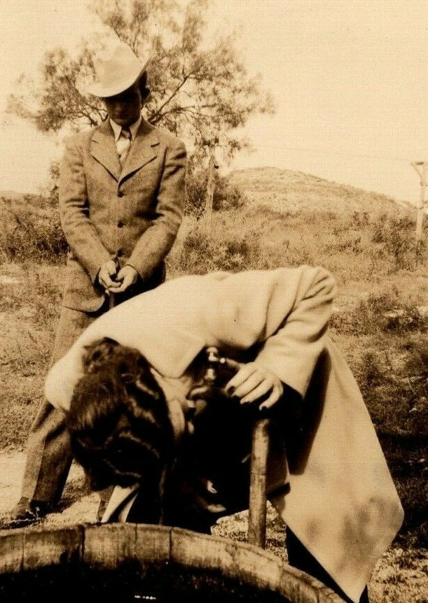 Vintage 1920's Photograph Named Woman Ranch Drinking Spigot Sanatorium ...