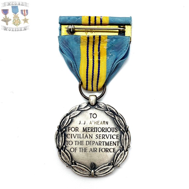 NAMED VIETNAM WAR U.S. AIR FORCE MERITORIOUS CIVILIAN SERVICE MEDAL JJ ...