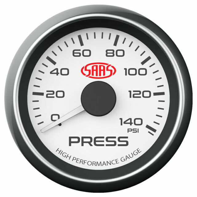 SAAS Oil Pressure Gauge 0-140psi 52mm White Face for sale online | eBay ...