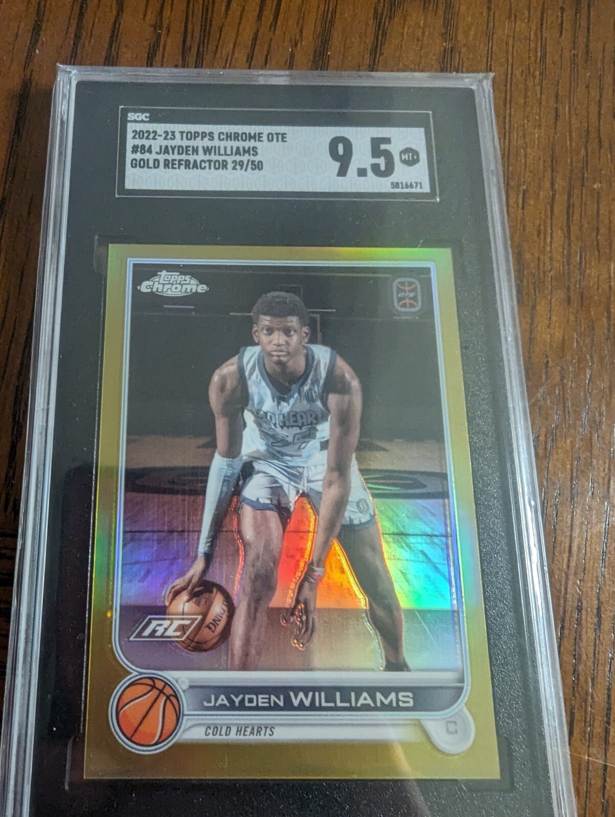 2022-23 Topps Chrome OTE Jayden Williams Gold Refractor 29/50 SGC 9.5 Pop 1 | eBay