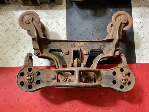 Vintage Antique Leader Cast Iron Ornate Hay Bale Trolley Very ...