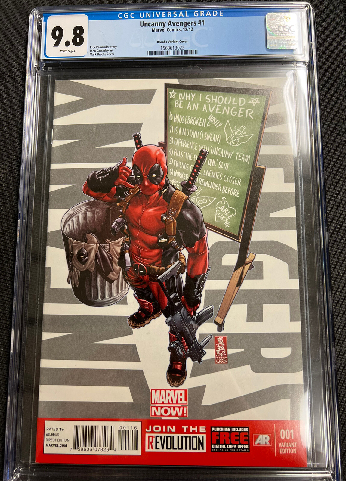 Uncanny Avengers #1 Deadpool variant CGC 9.8 Brooks Variant Cover | eBay