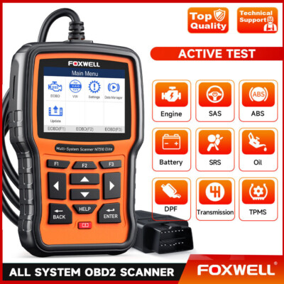FOXWELL NT510 Elite Full System Car OBD2 Scanner Bidirectional ...