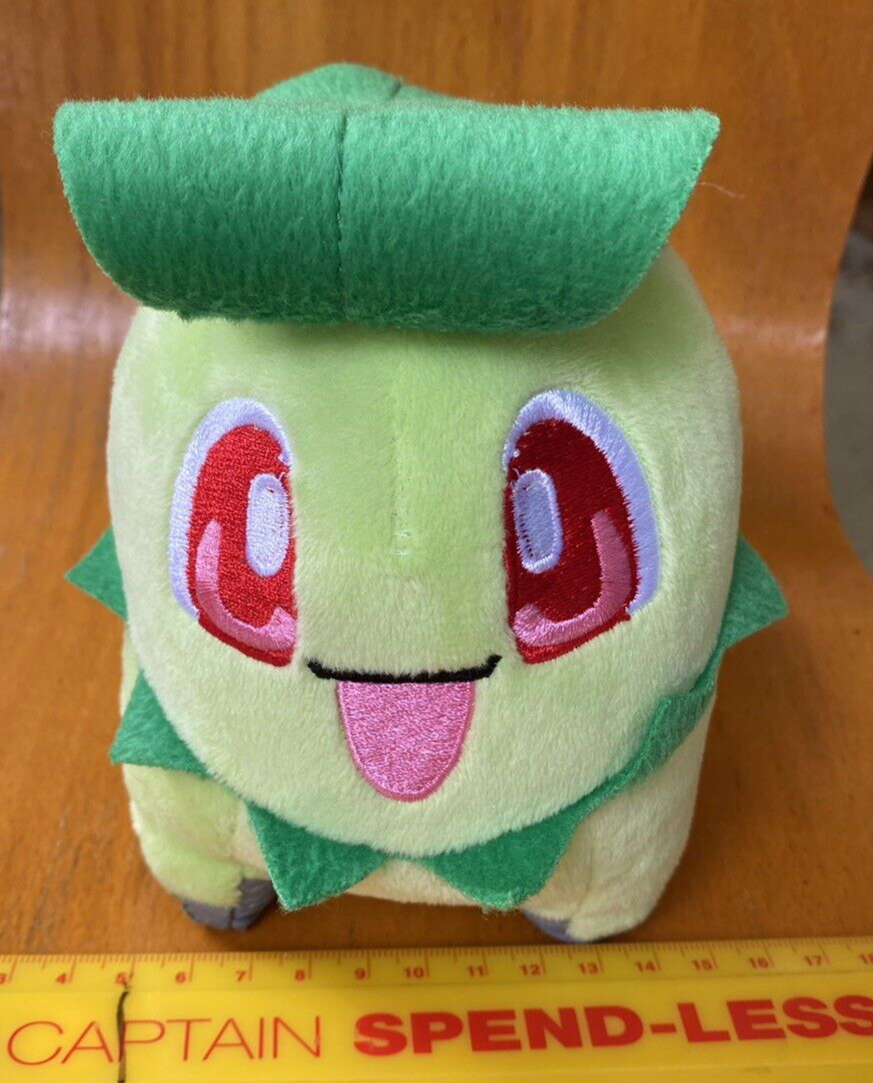 CHIKORITA!!! CUTE LEAFY POKEMON Plush TOY DOLL FIGURE POSEABLE LEAF ...