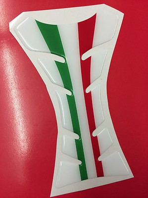 Resin Tank Sticker 3D DUCATI BMW APRILIA SUZUKI White and Tricolor | eBay