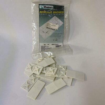 Panduit Abm112-A-C Cable Tie Mount,Adhesive Backed Pack Of 17 | eBay