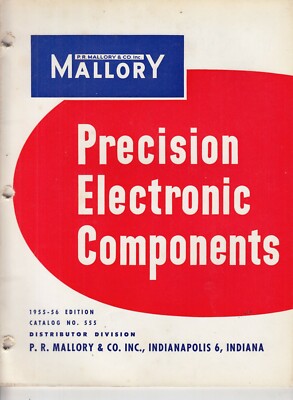 Vintage Mallory Precision Electronic Components Capacitor Catalog`1955 ...