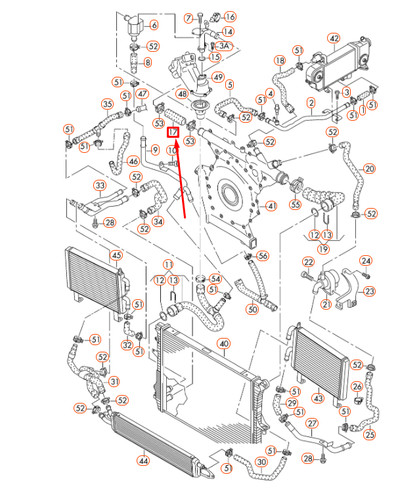 NEW OEM AUDI Q7 4L ENGINE COOLANT HOSE 05A121105 GENUINE | eBay