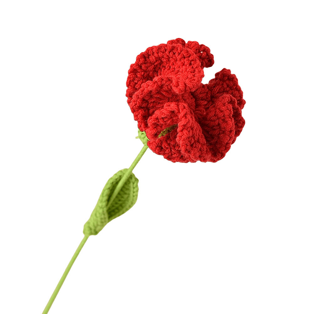 Crochet Carnation Knitted Carnation Finished for Wedding Birthday (Skin ...