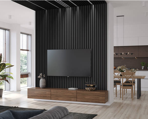 Wall Slats Decorative Wooden Panels Oak Black Grey White Lamele ...