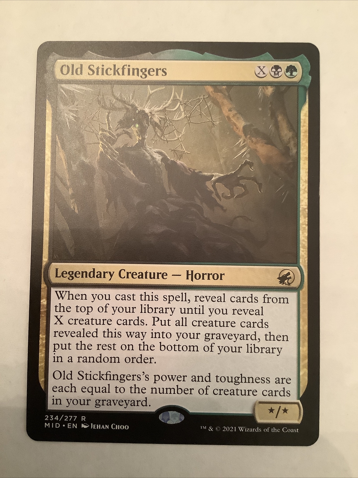 MTG MID: Old Stickfingers (Legendary Creature) Regular Rare 0234/277 | eBay