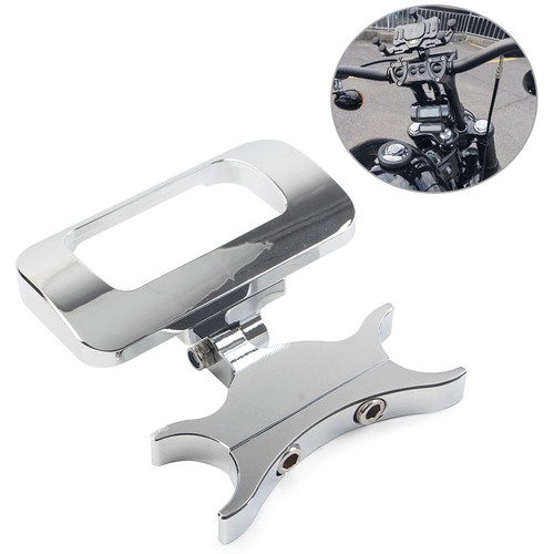 1-1/4" Handlebar Risers Gauge Mount For Harley Softail Street Bob FXBB ...