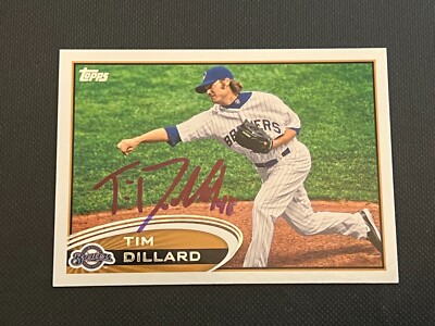 Tim Dillard Signed 2012 Topps Update US #US231 Card Auto Brewers ...
