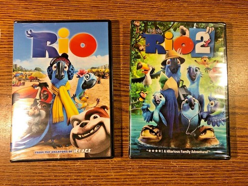 Rio 1 & 2 DVD LOT Kids Family Movie Bruno Mars Anne Hathaway Blue Sky ...