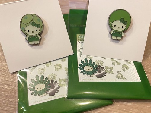 Japan Pavilion Hello Kitty Algae Pin Set 2 Marimo Moé Expo 2025 Used | eBay